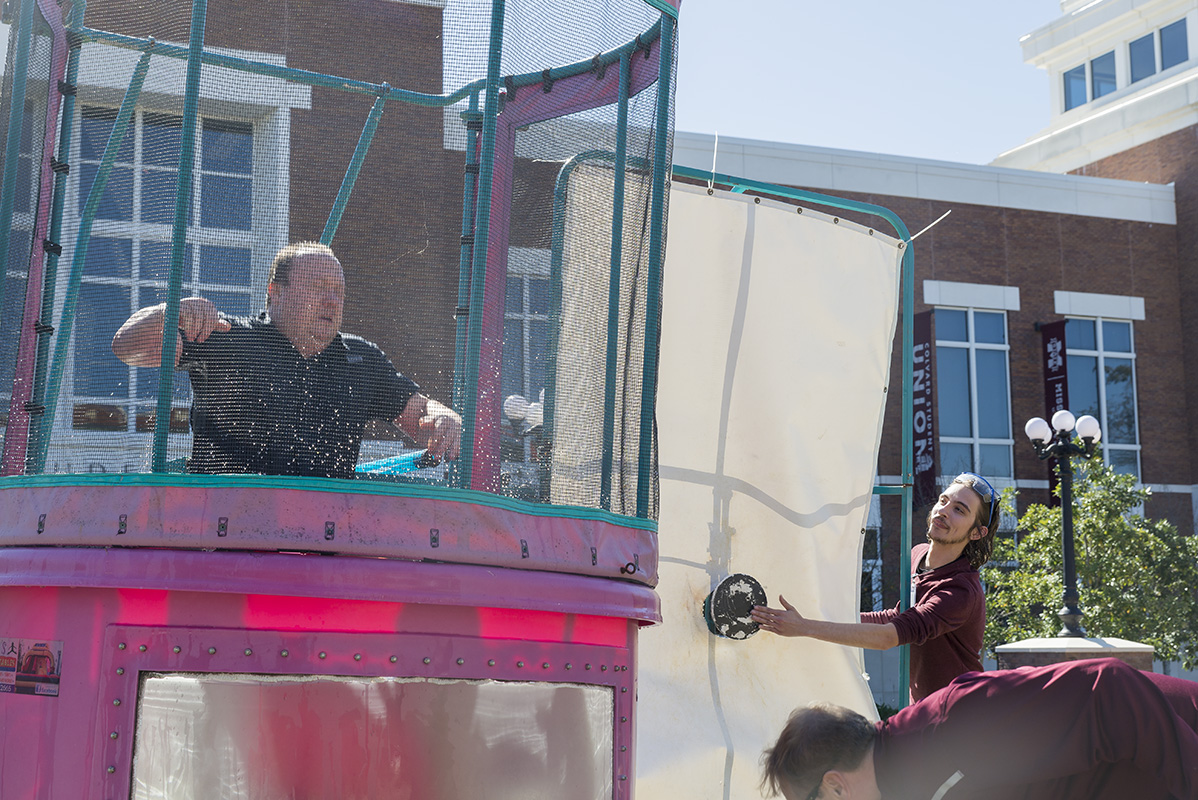 Into the Dunk Tank | Mississippi State University News Archive